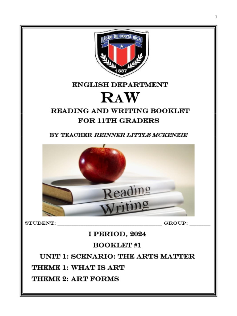 RaW Booklet #1 For 11th Graders, Prof. Reinner Little Mckenzie | PDF ...