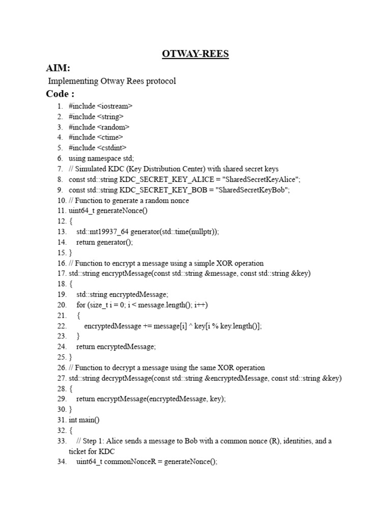 Crypto Lab 21124095 - Google Docs Otway and Pki | PDF