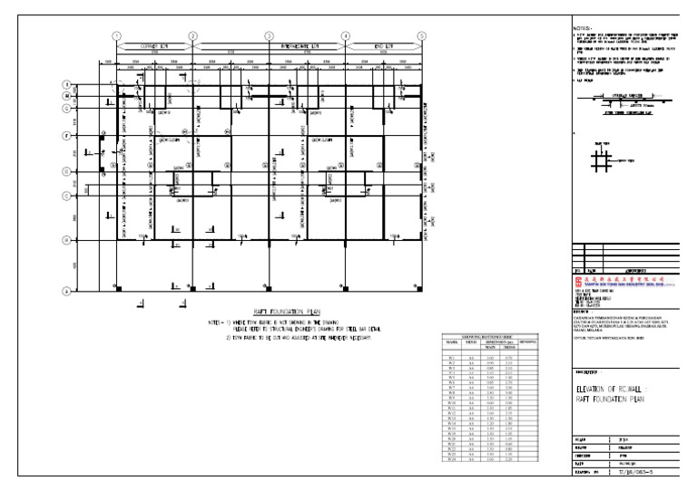 Drawing-Wall-Raft Foundation-5 | PDF