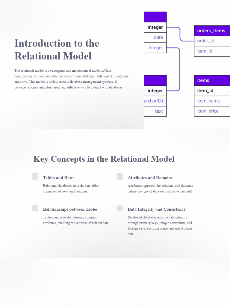Introduction To The Relational Model Pdf Relational Database Relational Model