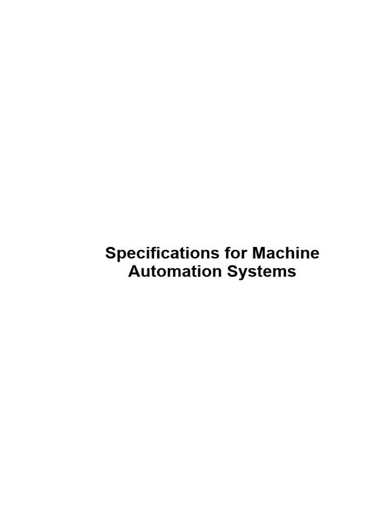 Electrical and Automation Specification | PDF | Programmable Logic Controller | Input/Output