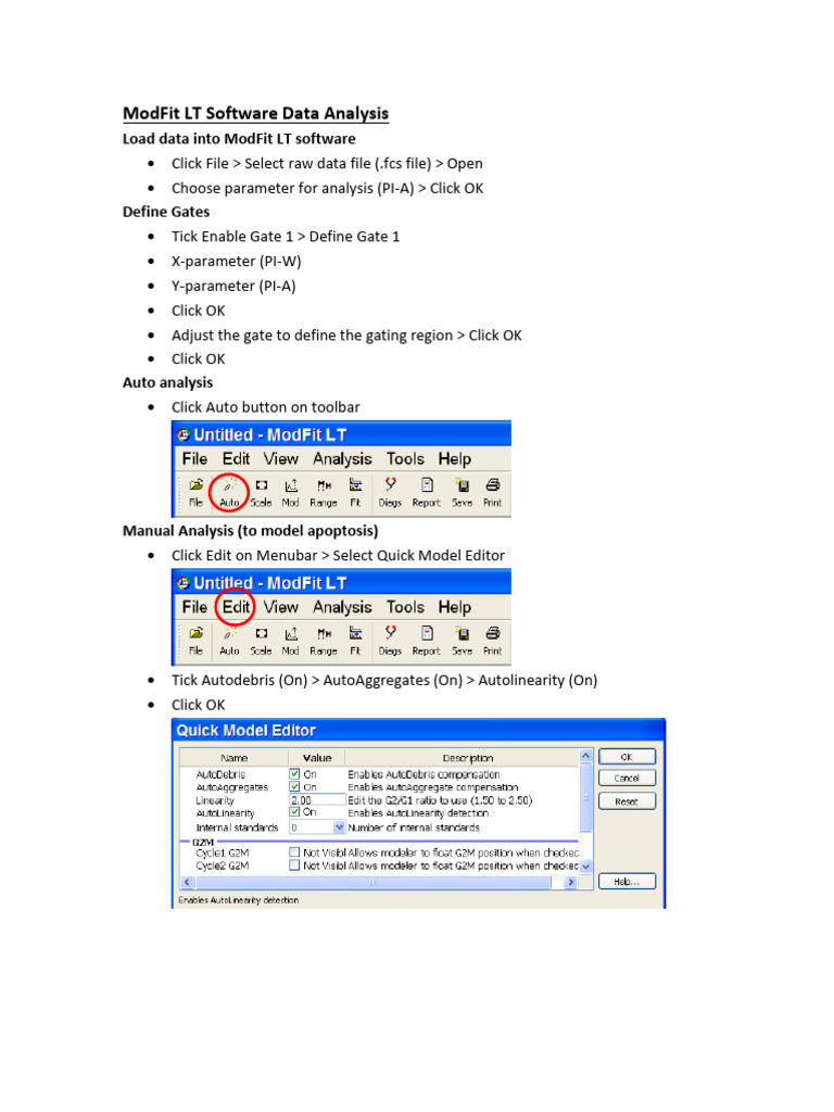 ModFit LT Software Analysis SOP | PDF