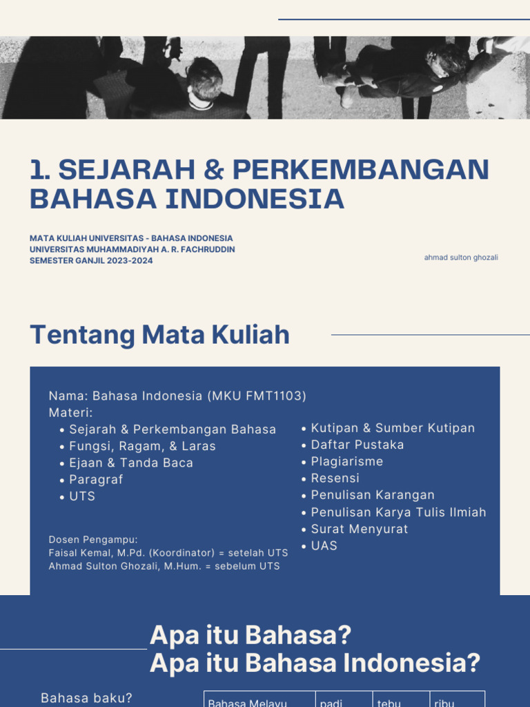 BIA 1 - SEJARAH BAHASA | PDF