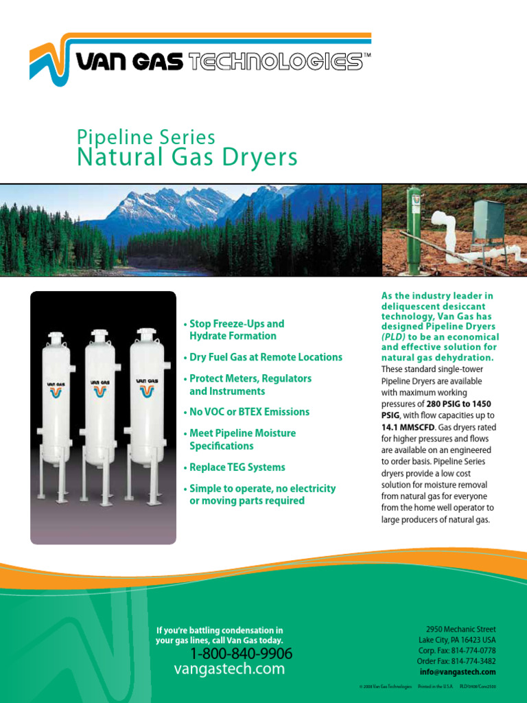 Pipeline Series Natural Gas Dryers | Download Free PDF | Natural Gas ...