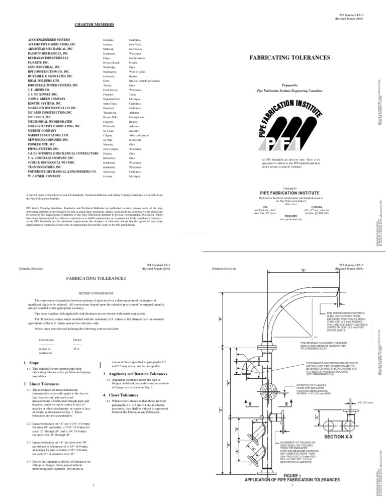 Pfi Fabricating Tolerances - Compress | PDF | Engineering Tolerance ...
