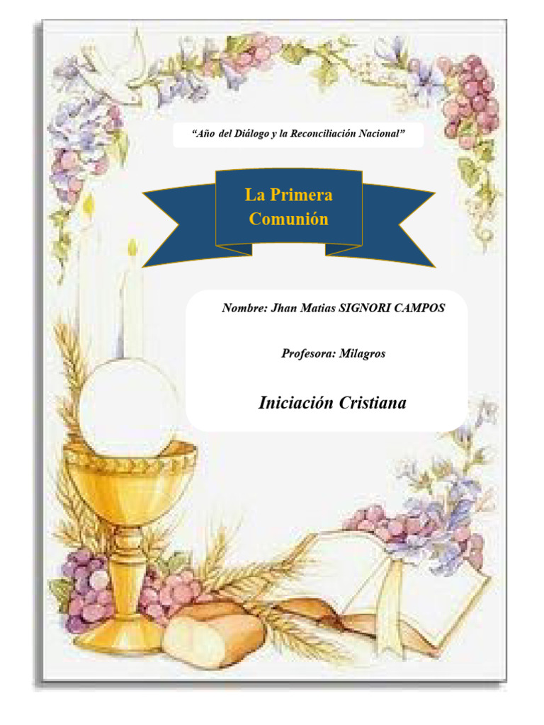 caratula con primera comunicon | PDF