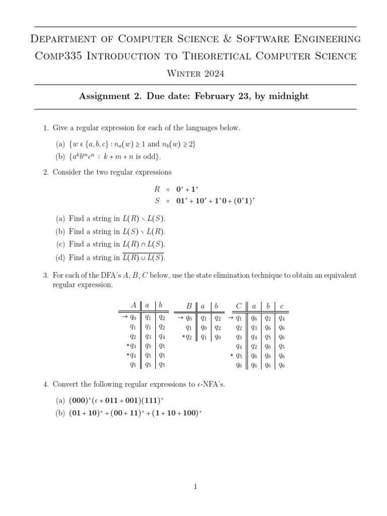 Assgn 2 | PDF | Regular Expression | Applied Mathematics