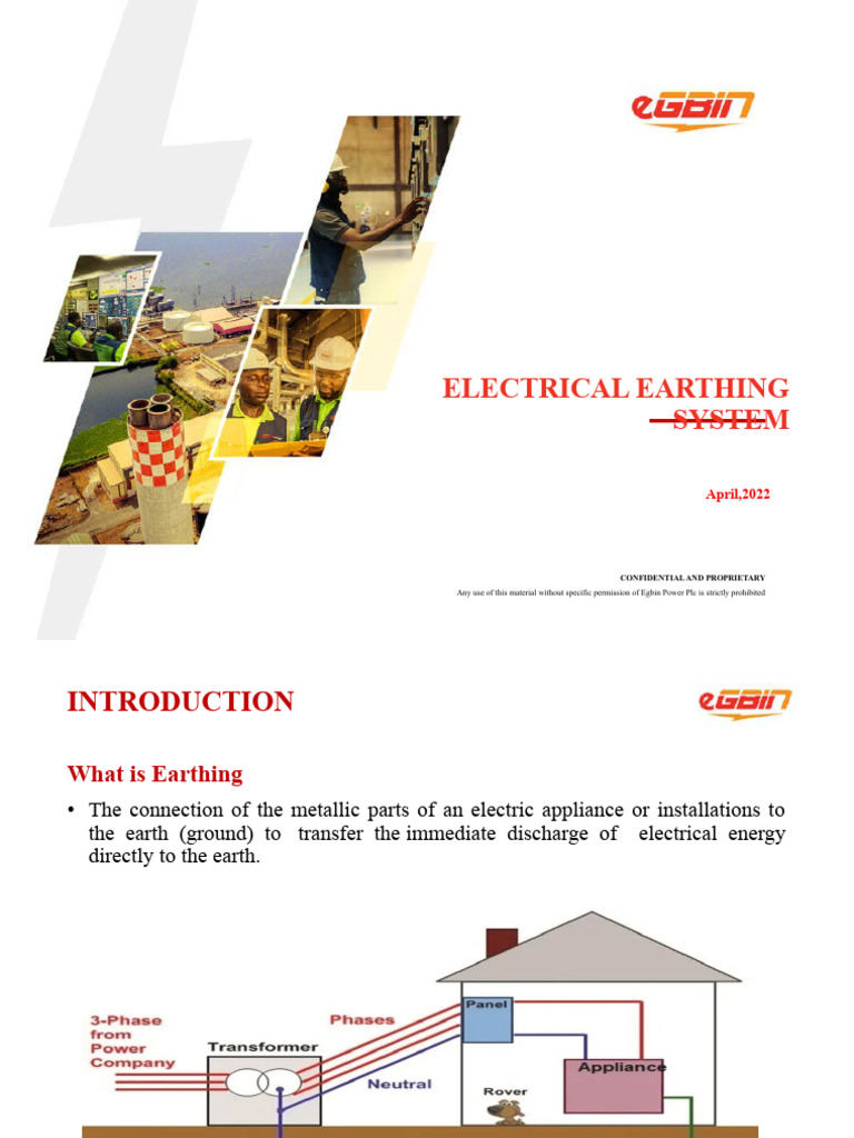 Electrical Earthing System Presentation | PDF