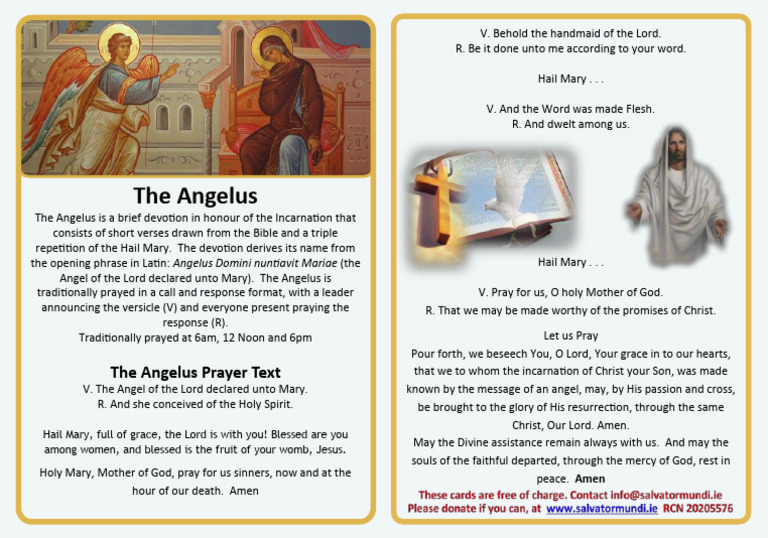 The Angelus | PDF | Theology | Religious Belief And Doctrine