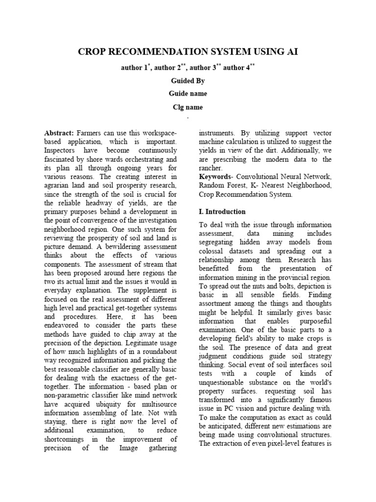 Soil Classification - Survey Paper1 | PDF | Machine Learning | Soil