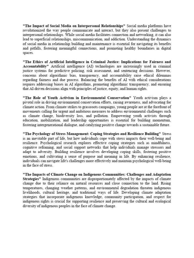 The Impact of Social Media On Interpersonal Relationships | PDF ...