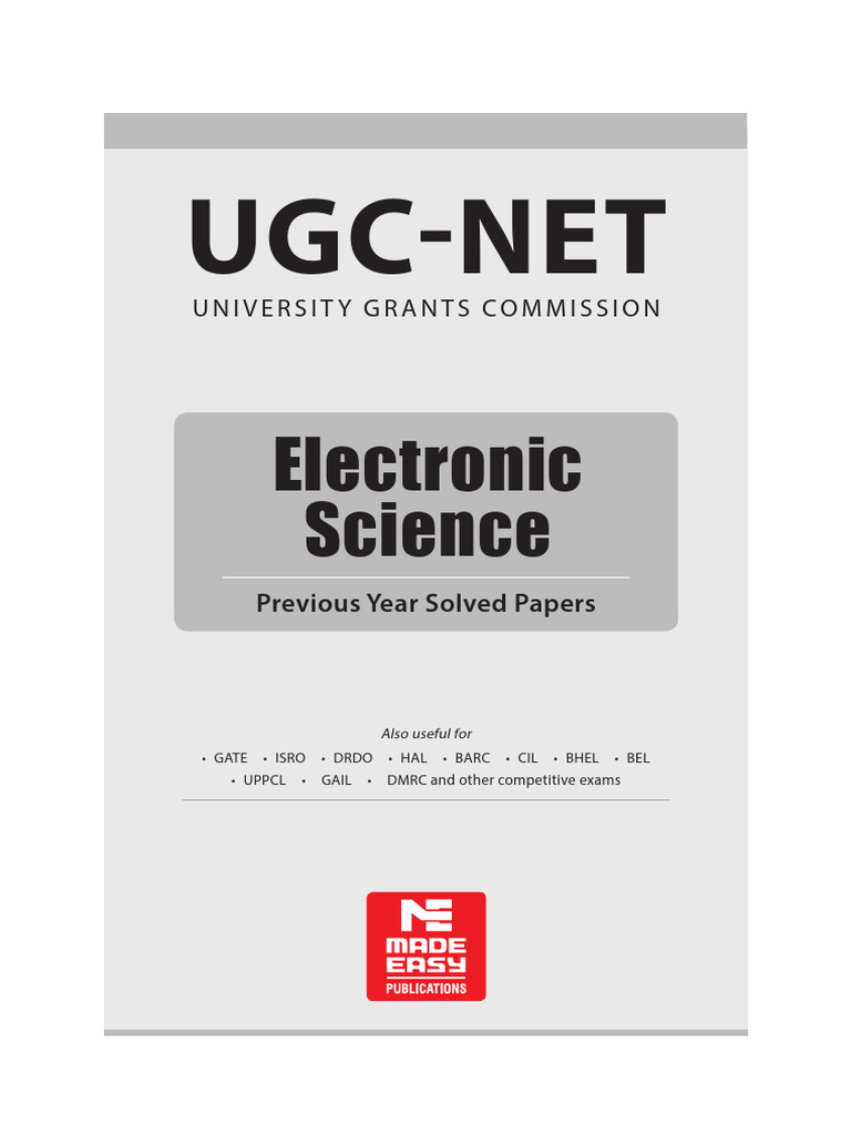 Electronic Science - UGC-NET - 2024 - Sample Pages | PDF | Science