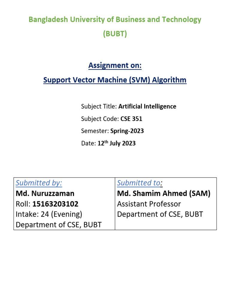 Support Vector Machine Pdf Support Vector Machine Machine Learning