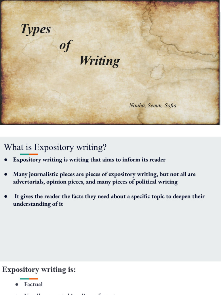 Types of Writing | Download Free PDF | Human Communication | Writing