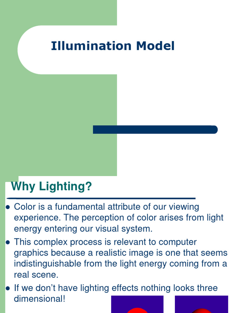 Illumination in Computer Graphics | PDF | Reflection (Physics) | Light