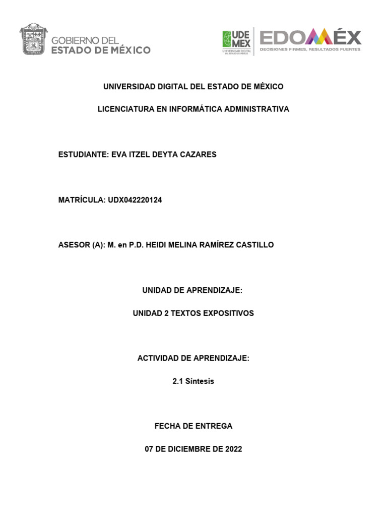 Eidc Udx042220124 U2 Aa2-1 | PDF | Información | Conocimiento