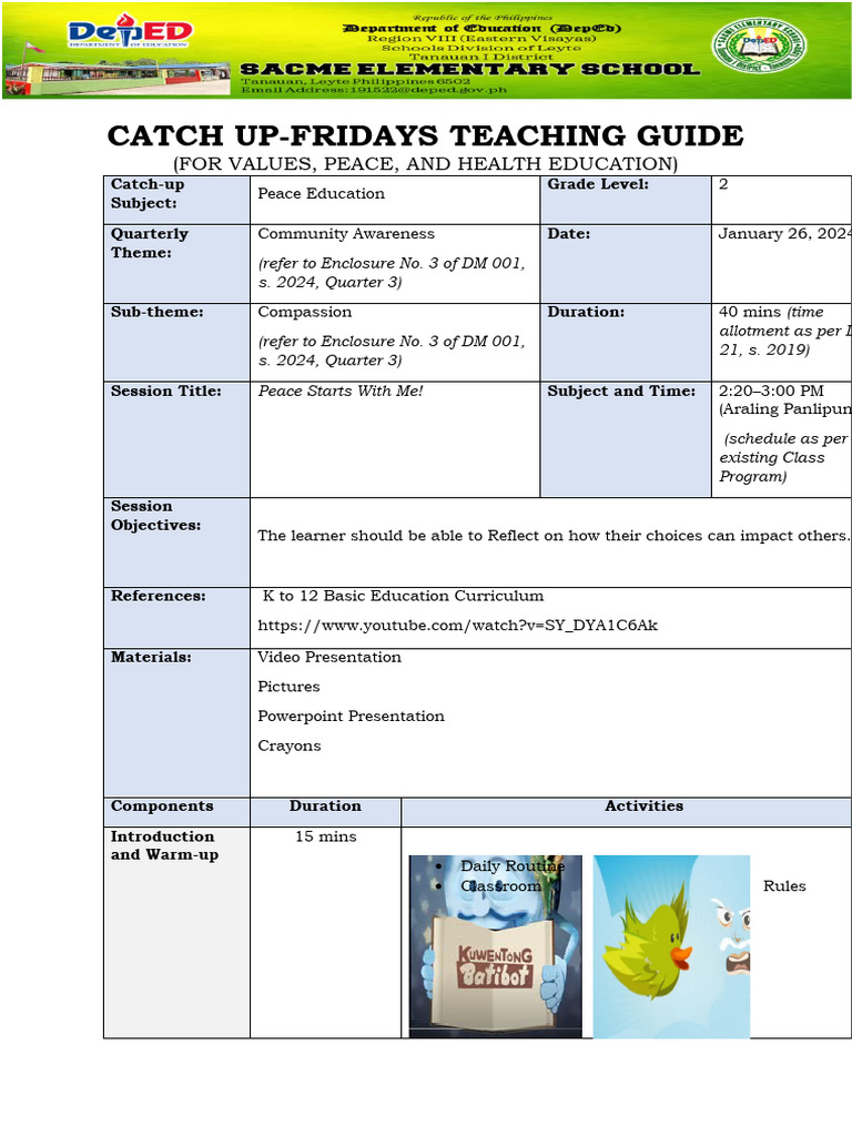 Peace Education Jan. 26, 2024 | Download Free PDF | Peace | Learning