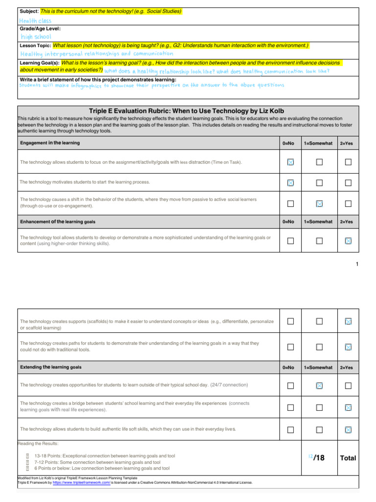 reflecting on tech form 2 | PDF
