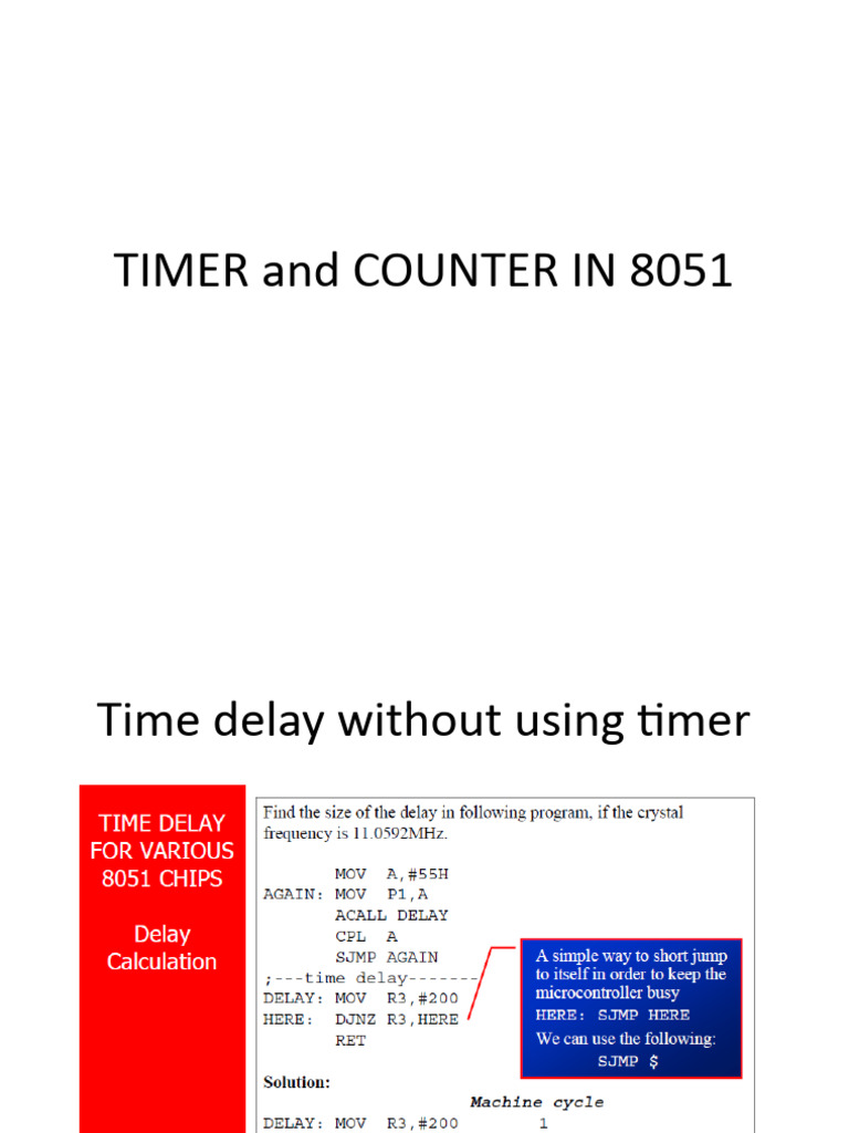 8051 Timer and Counter Guide | PDF