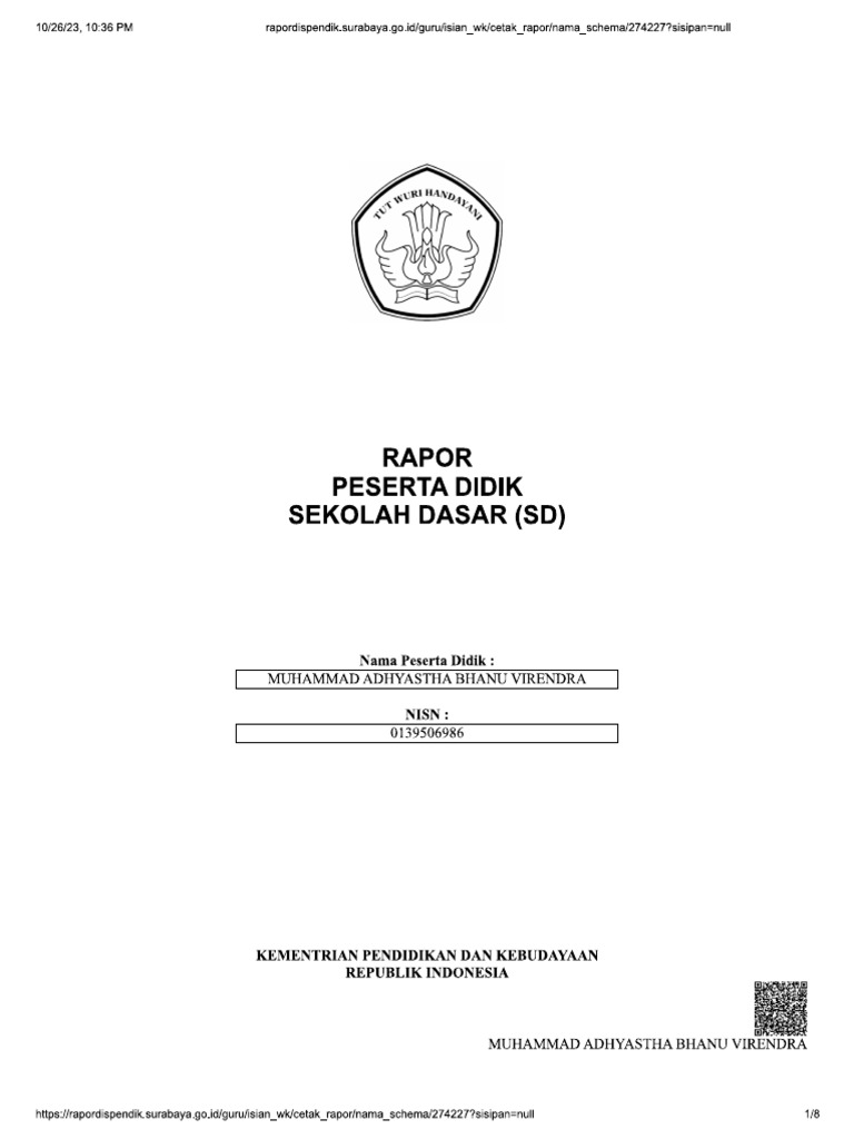 Cover Rapor Bhanu | PDF