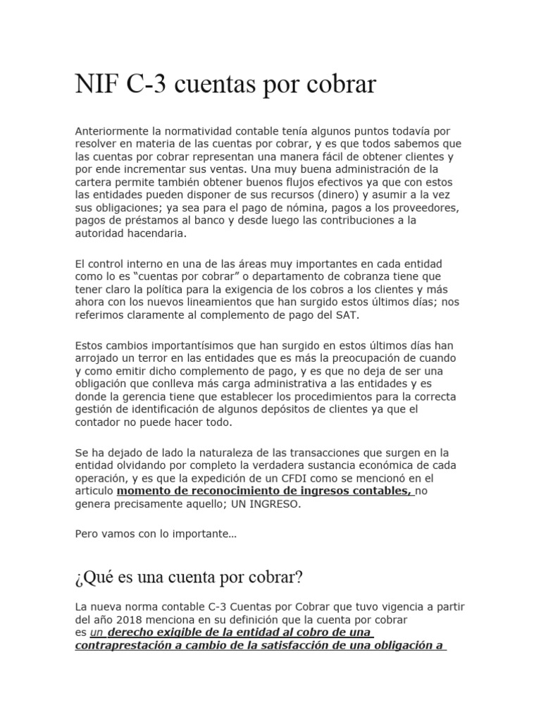 Nif C3 | PDF | Contabilidad | Business