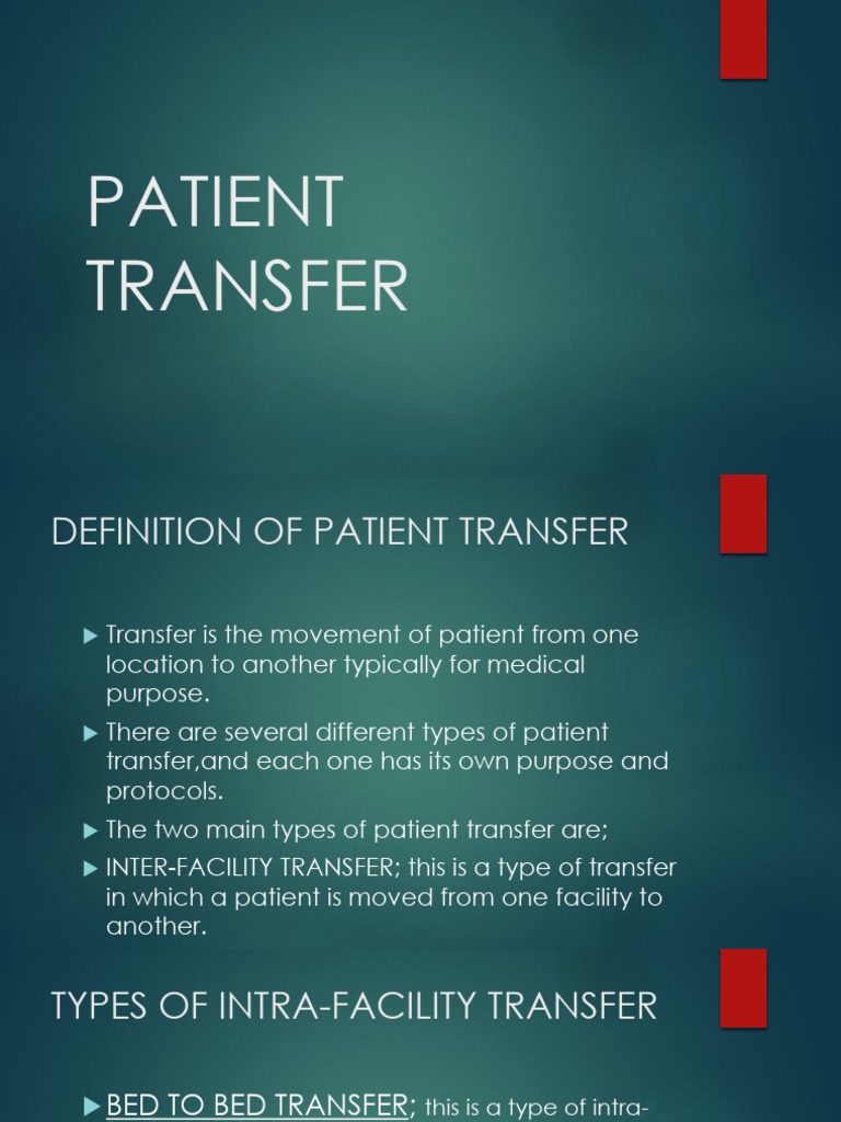 Patient Transfer Group 6 | PDF | Hospital | Patient
