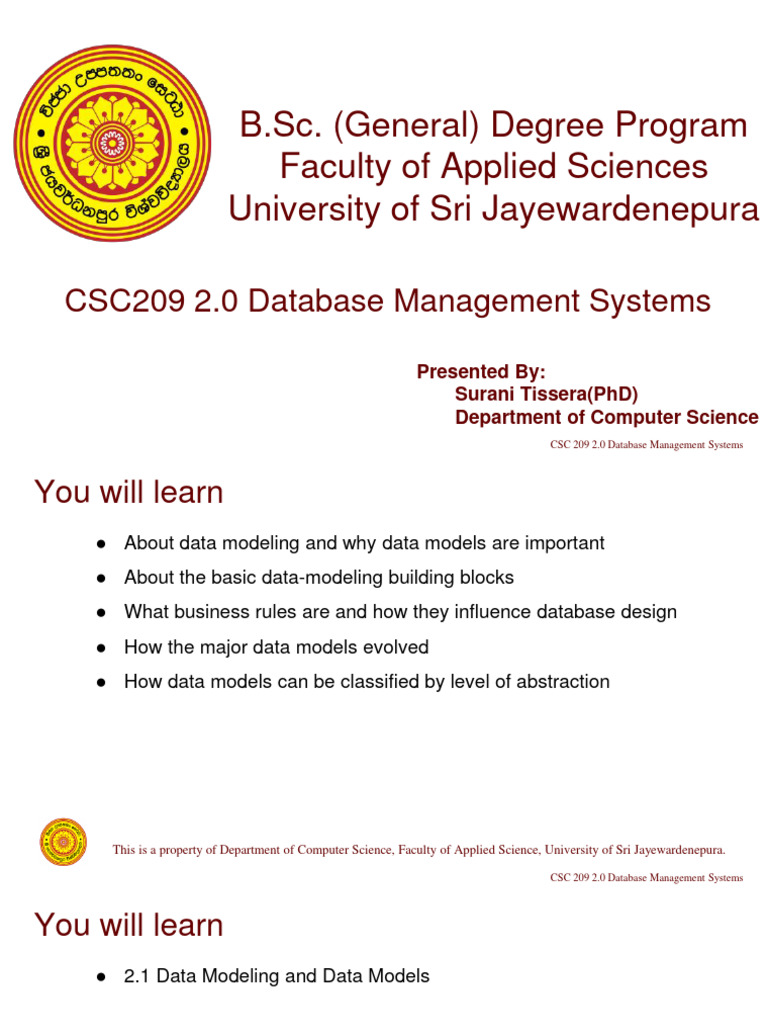 L2 CSC209 2.0 Database Management Systems | PDF | Relational Database ...