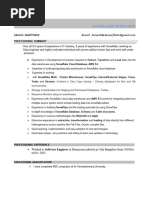 Snowflake Resume | PDF | Databases | Data Management