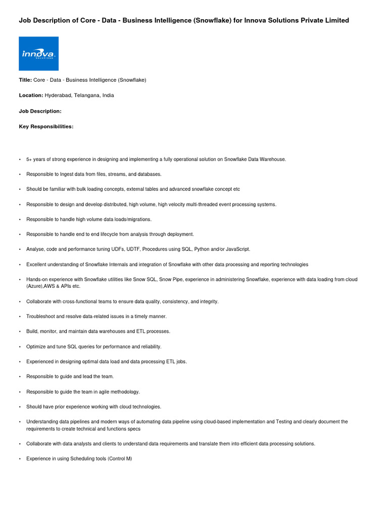 Core - Data - Business Intelligence (Snowflake) | PDF | Data ... Core - Data - Business Intelligence (Snowflake) | PDF | Data ...