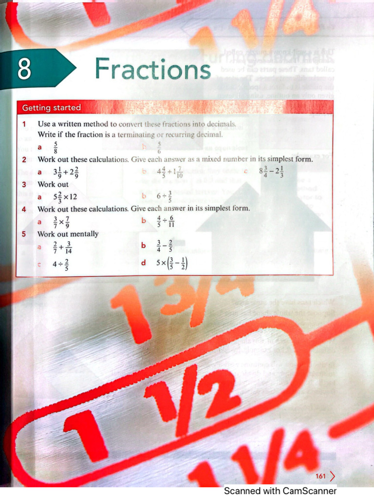 Y9 Chapter08 Fractions | PDF