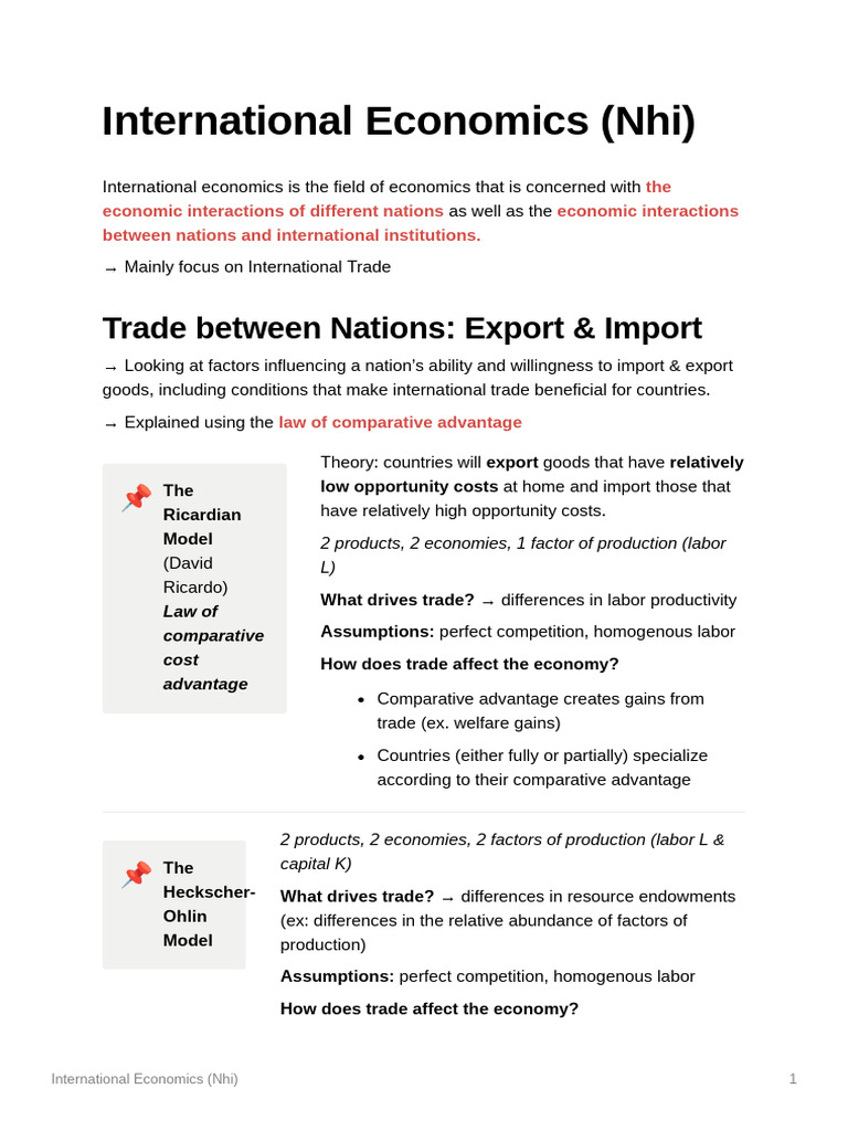 Understanding International Economics | PDF | Finance & Money Management