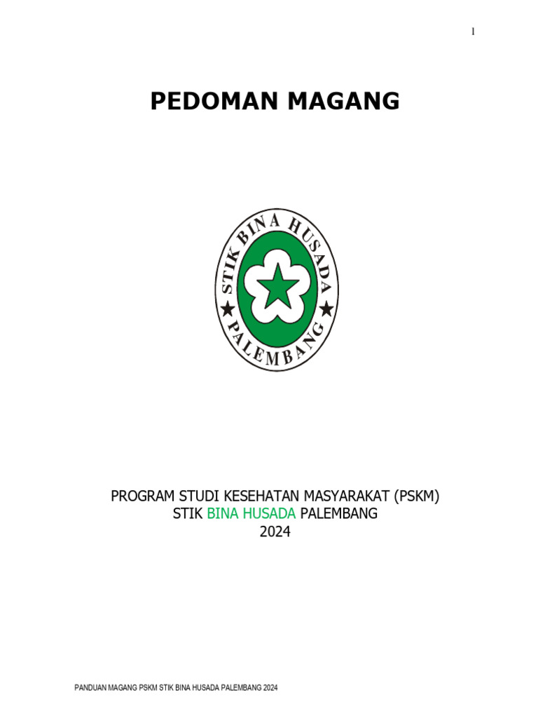Panduan Magang PSKM 2024 Bina Husada | PDF | Bisnis