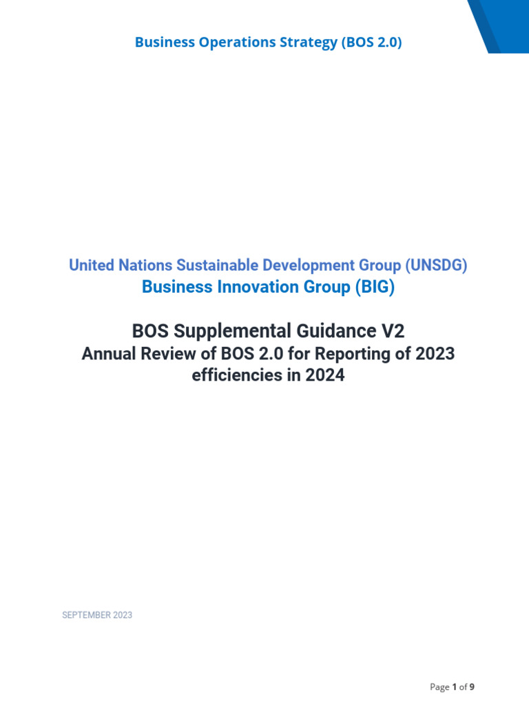 2023 BOS 2.0 Annual Review Guidance | PDF | Cost | Cost–Benefit Analysis