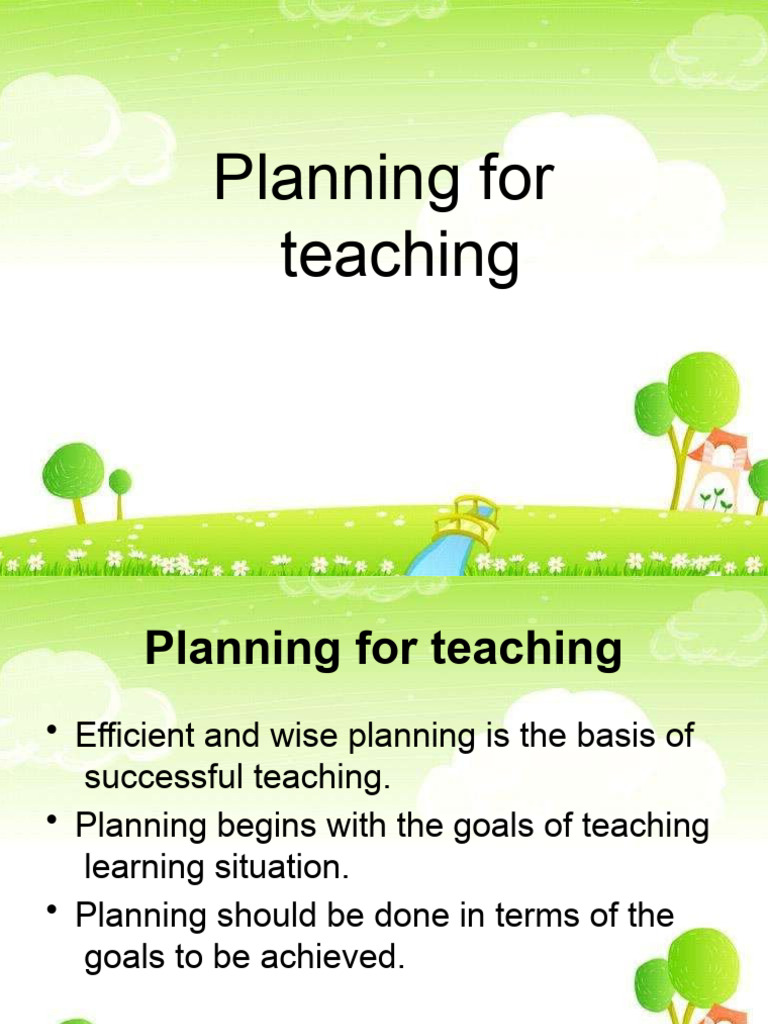 Planning For Teaching | PDF | Lesson Plan | Learning