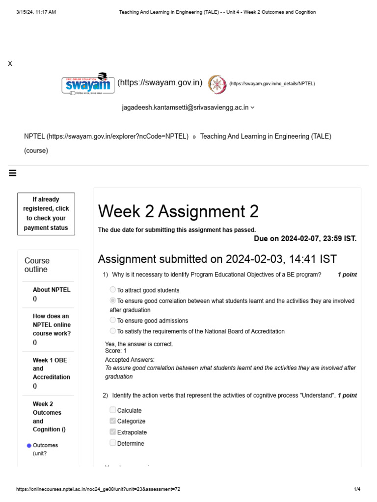 Week 2 Outcomes and Cognition | PDF | Science | Sustainability