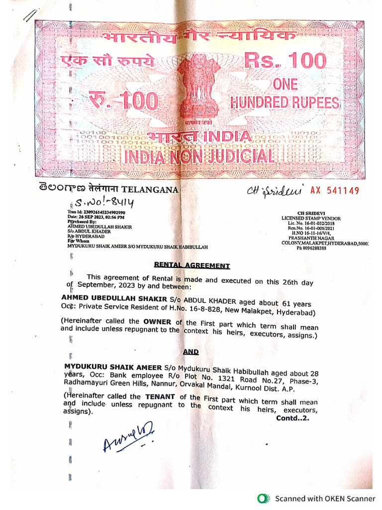 Rental Agreement | PDF