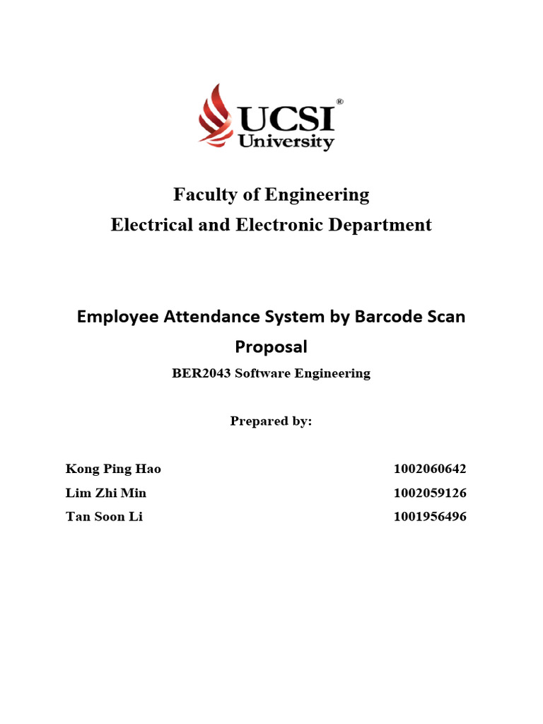 Employee Attendance System - Software Engineering | PDF | Barcode | Use ...
