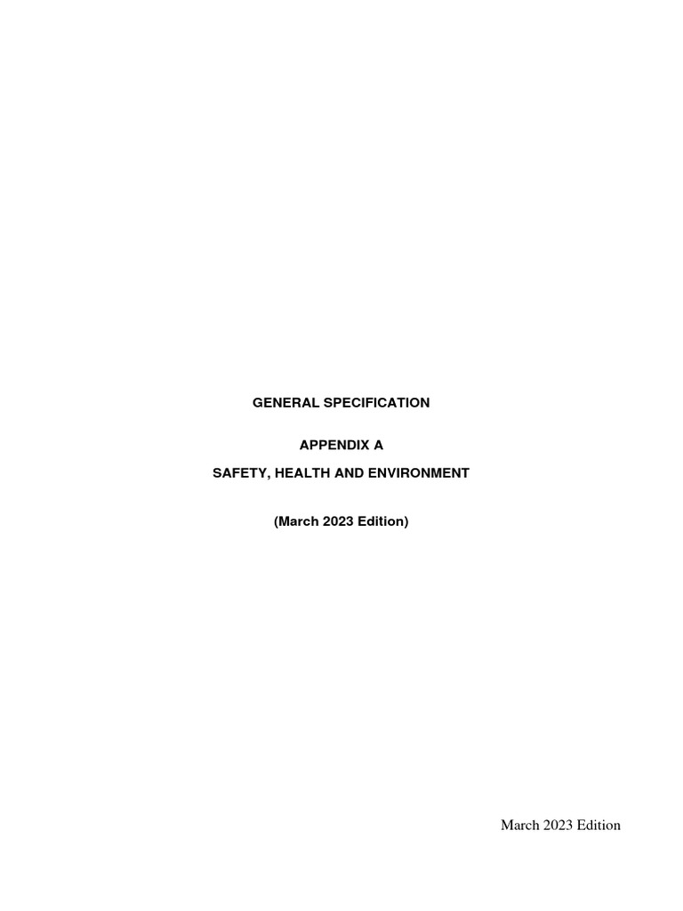 LTA Safety and Health Specification 2023 | PDF | Safety | Risk