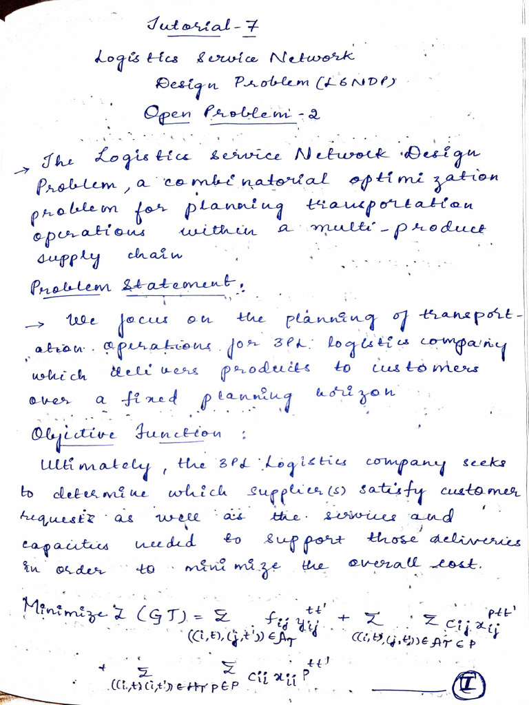 TUT Logistics Optimization Strategies | PDF | Science & Mathematics