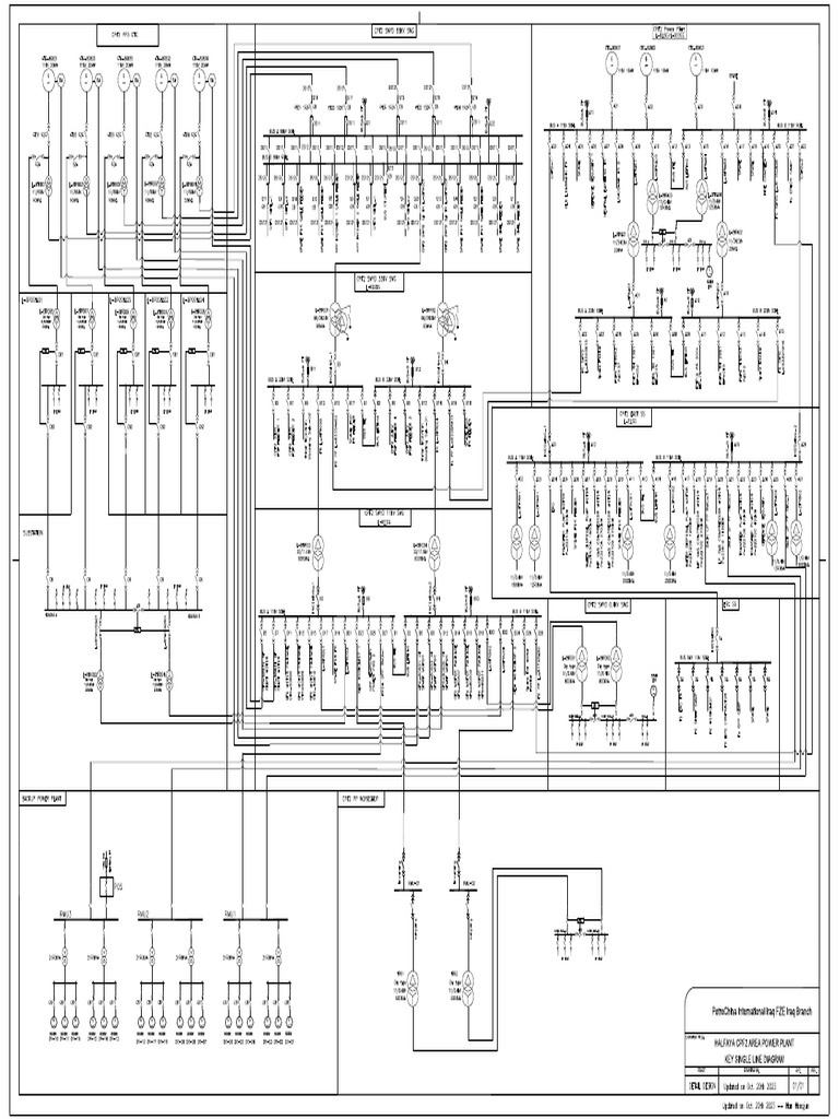 Power System Single Line Diagram A0 | PDF