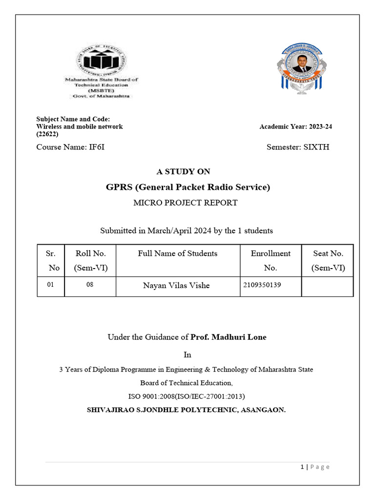 WMN Project | Download Free PDF | General Packet Radio Service | Computer Network