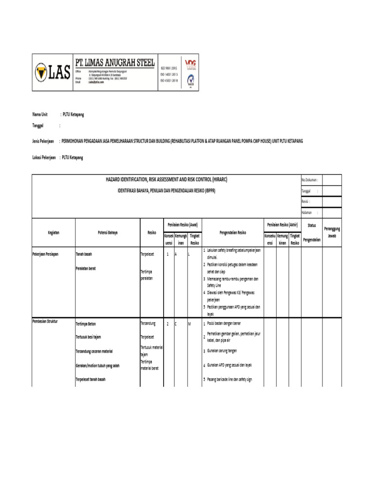 Jsa Permohonan Pengadaan Jasa Pemeliharaan Structur Dan Building ...