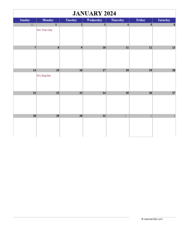 2024 Excel Calendar Spreadsheet 03 | PDF