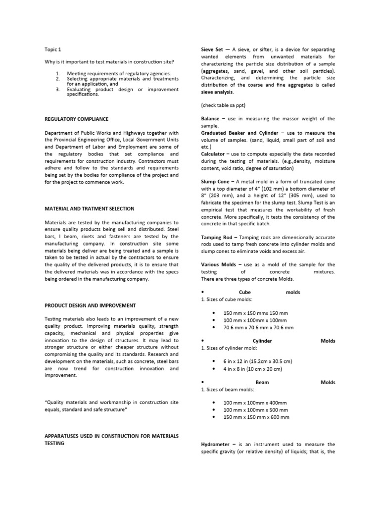 Reviewer Construction Materials | PDF | Porosity | Density