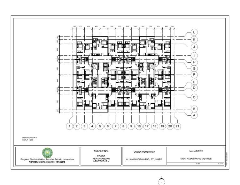 Denah Lantai 4 Spa V - Muh. Rajab Hafid A219009 | PDF