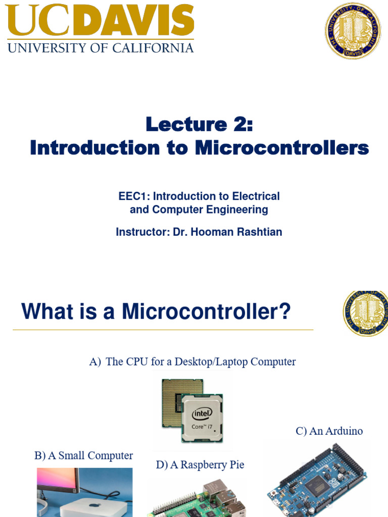 Lecture2 - Introduction To Microcontrollers | PDF | Analog To Digital Converter | Digital Signal