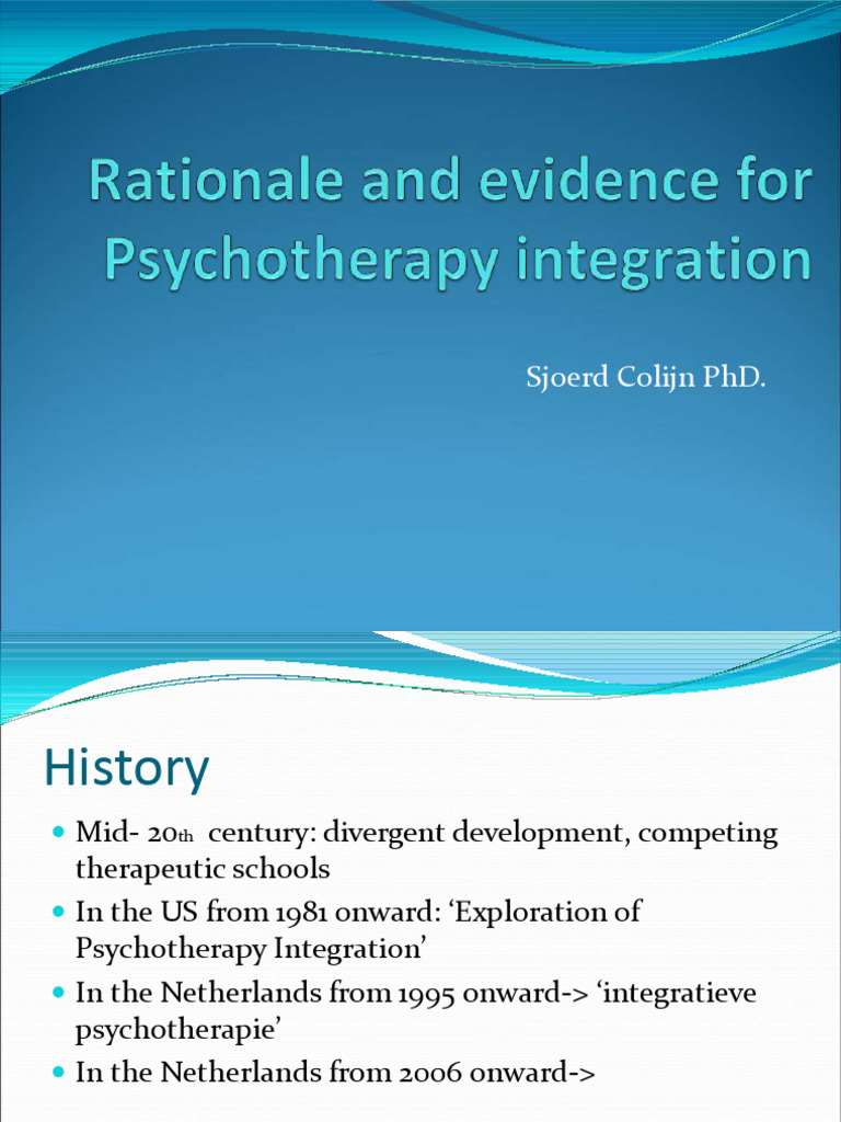 1.4 Psychotherapy integration | PDF | Psychotherapy | Cognitive Behavioral Therapy