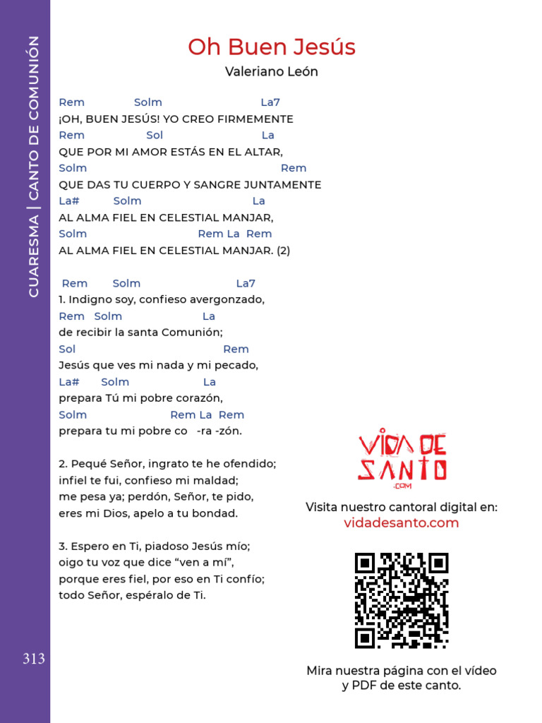 Oh Buen Jesus Letra y Acordes | PDF Oh Buen Jesus Letra y Acordes | PDF