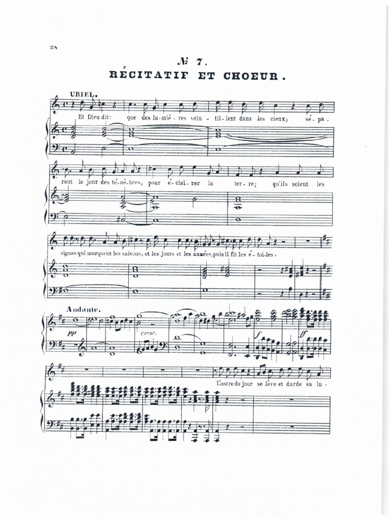 Récitatif - Les Cieux Du Seigneur | PDF