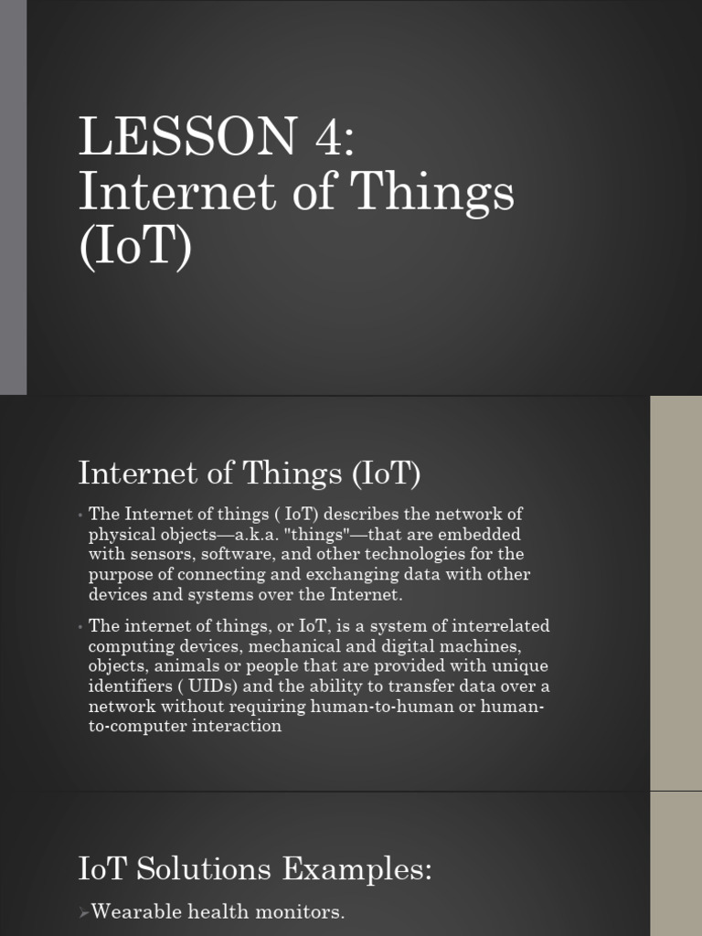 ADET - Lesson 4 | PDF | Internet Of Things | Home Automation